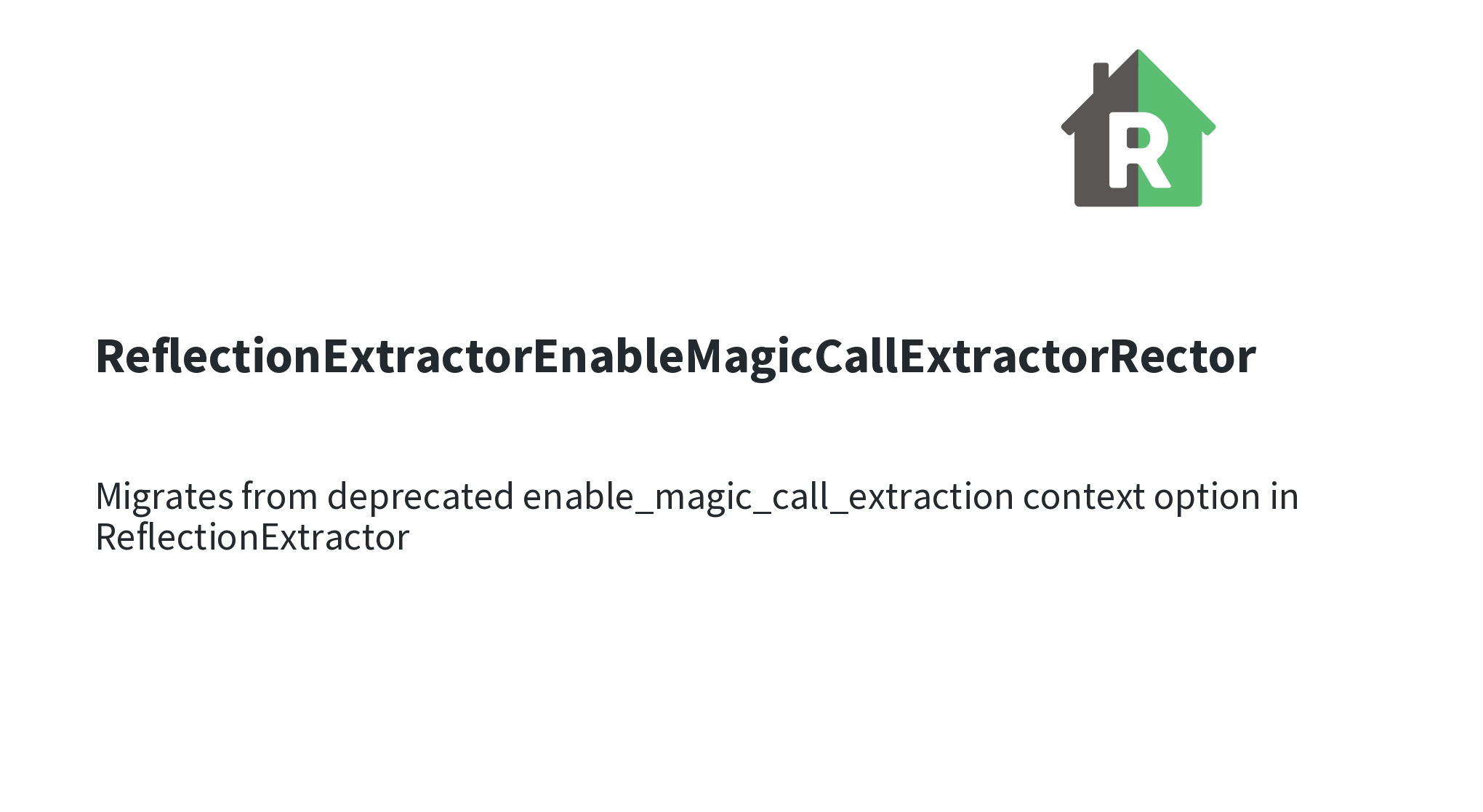 Reflectionextractorenablemagiccallextractorrector Rector Automated Way To Instantly Upgrade